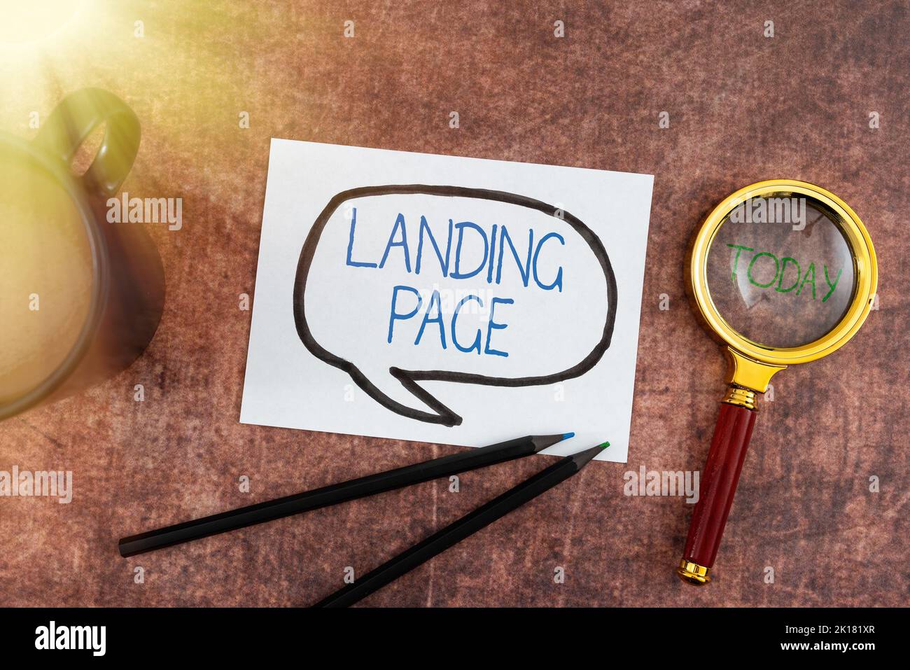 Landing page word hi-res stock photography and images - Alamy