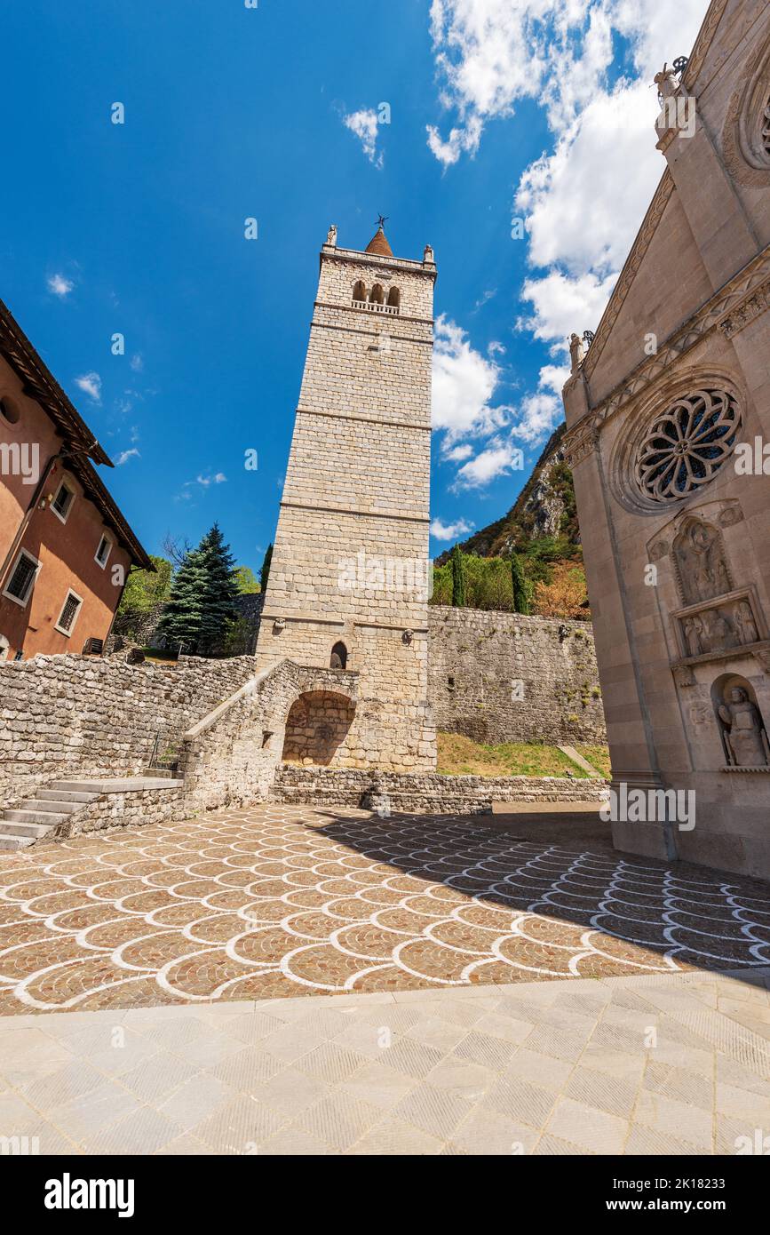 Bell tower and medieval Cathedral of Gemona del Friuli, 1290-1337 ...
