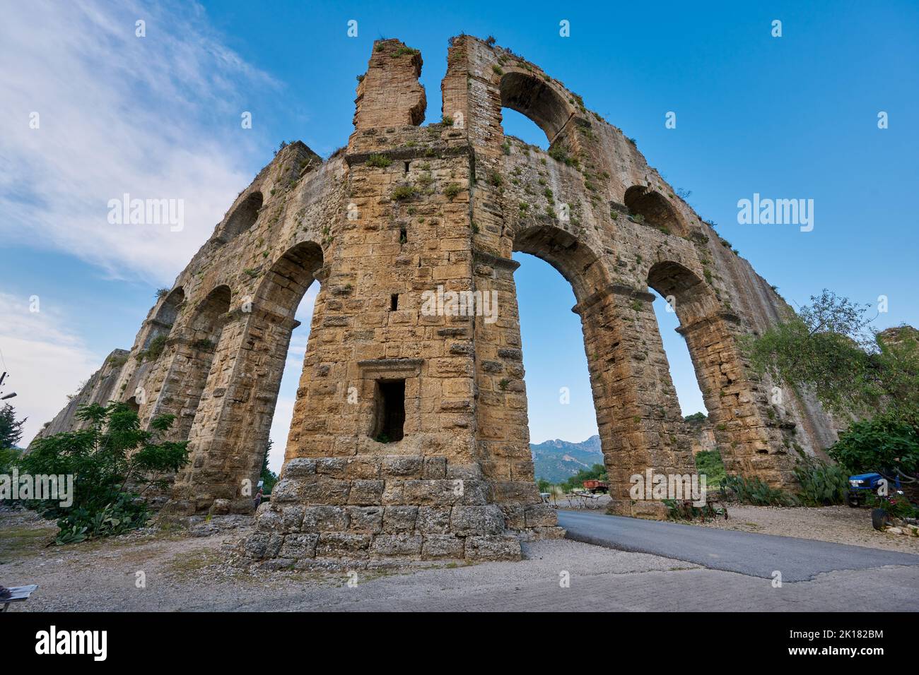 Roman aqueduct of Aspendos, Aspendos Ancient City, Antalya, Turkey ...