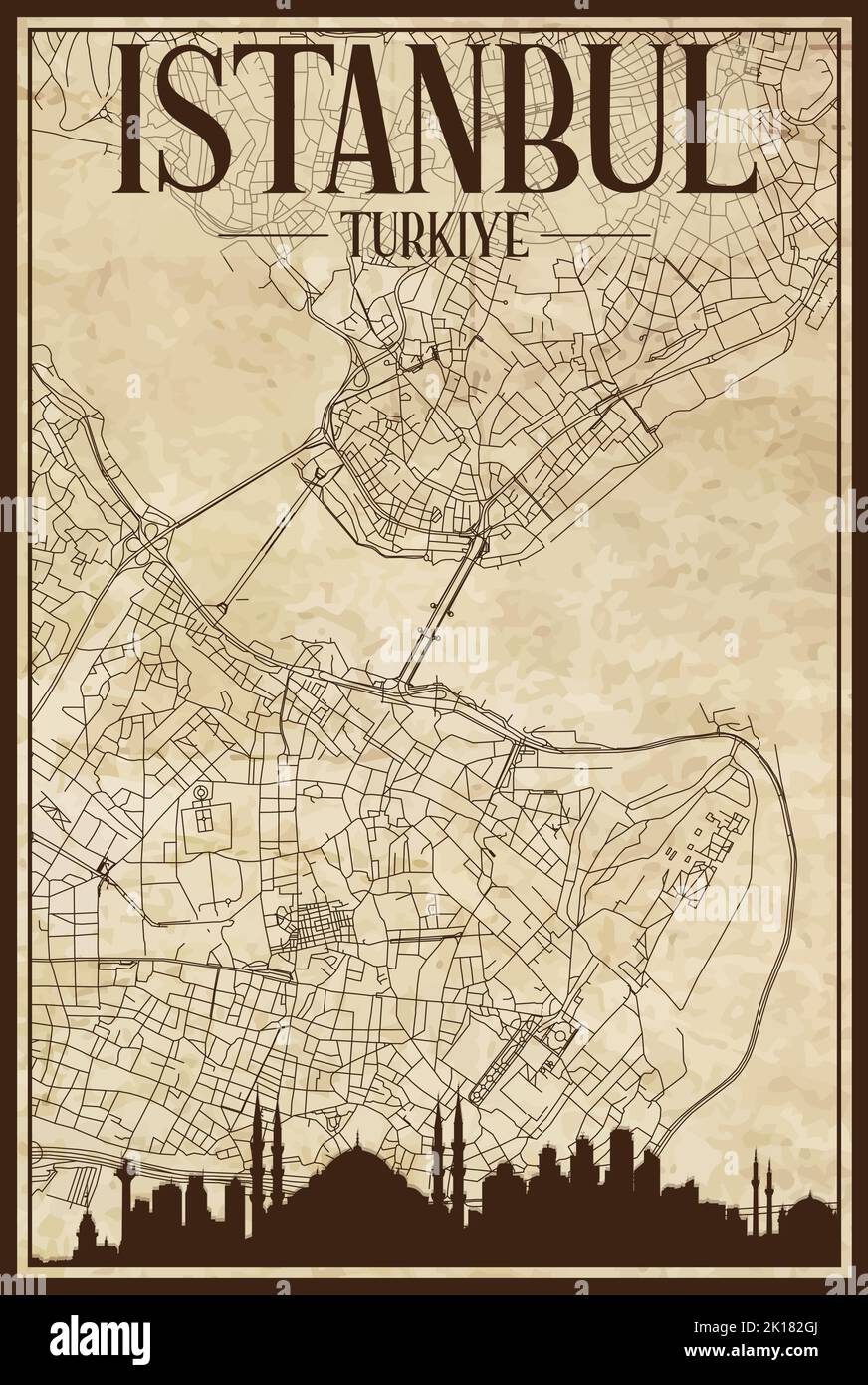 Old istanbul map Stock Vector Images - Alamy