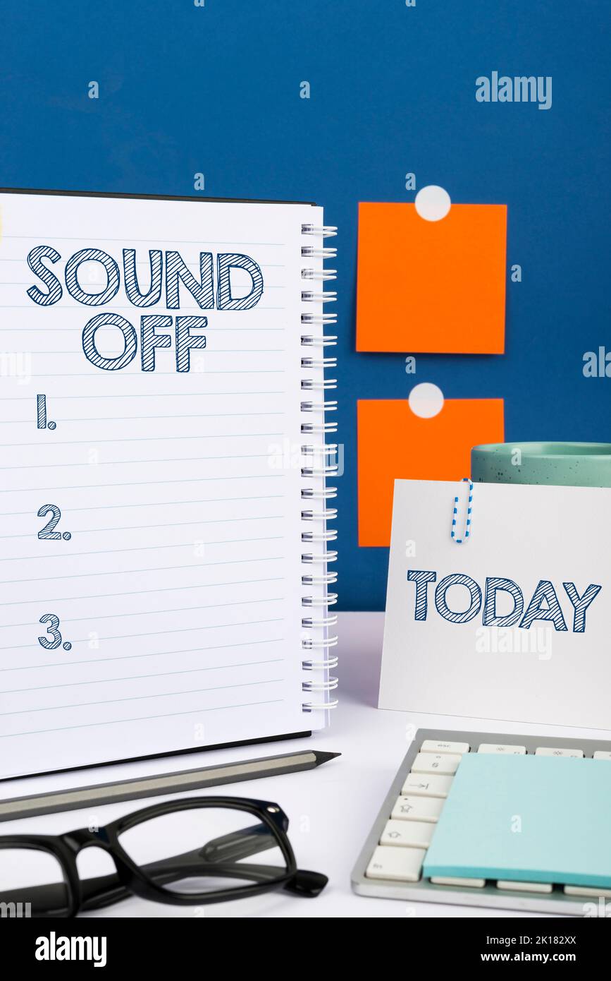 Inspiration showing sign Sound Off. Business idea To not hear any kind ...
