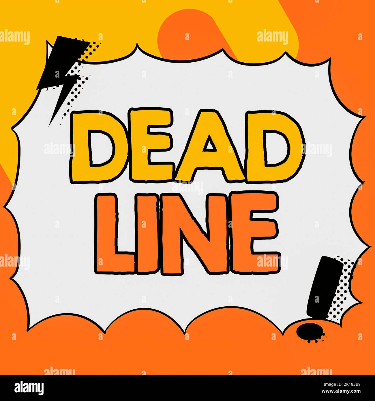 Text sign showing Dead Line. Conceptual photo Period of time by which ...