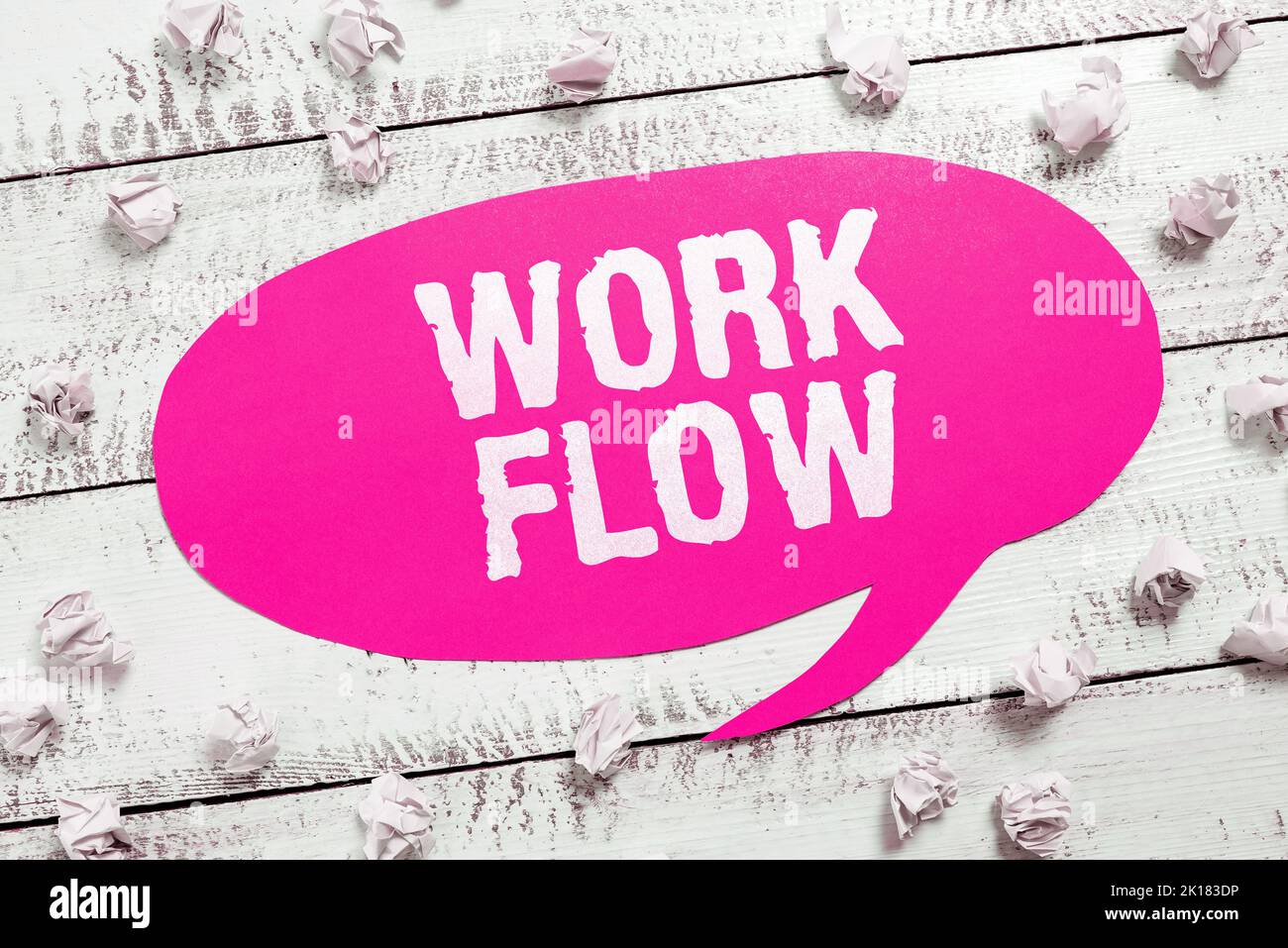 Text Sign Showing Work Flow Business Showcase Continuity Of A Certain Task To And From An