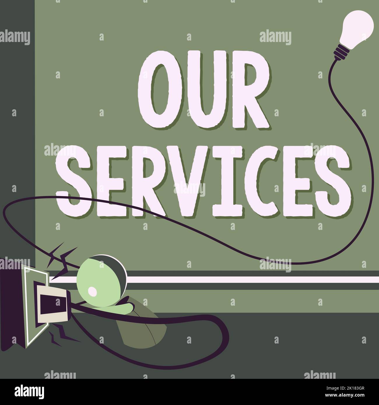 Conceptual display Our Services. Business showcase The occupation or ...