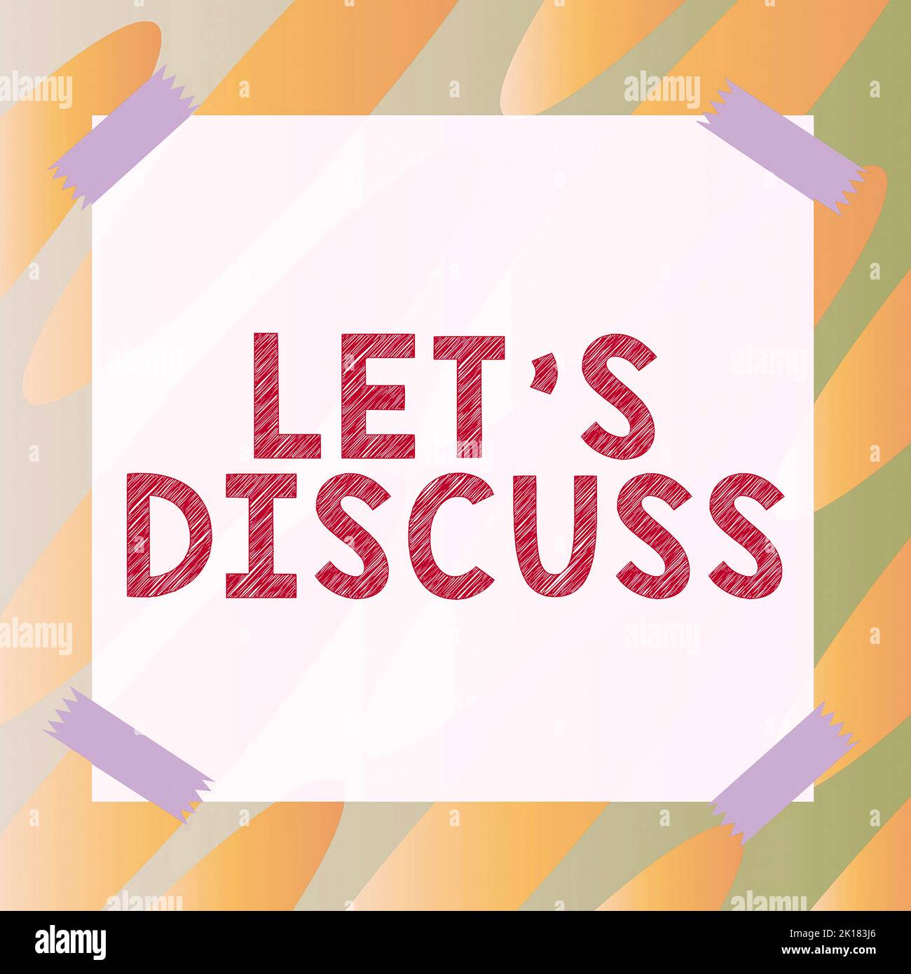 Text caption presenting Let S Discuss. Business idea Permit to Talk ...