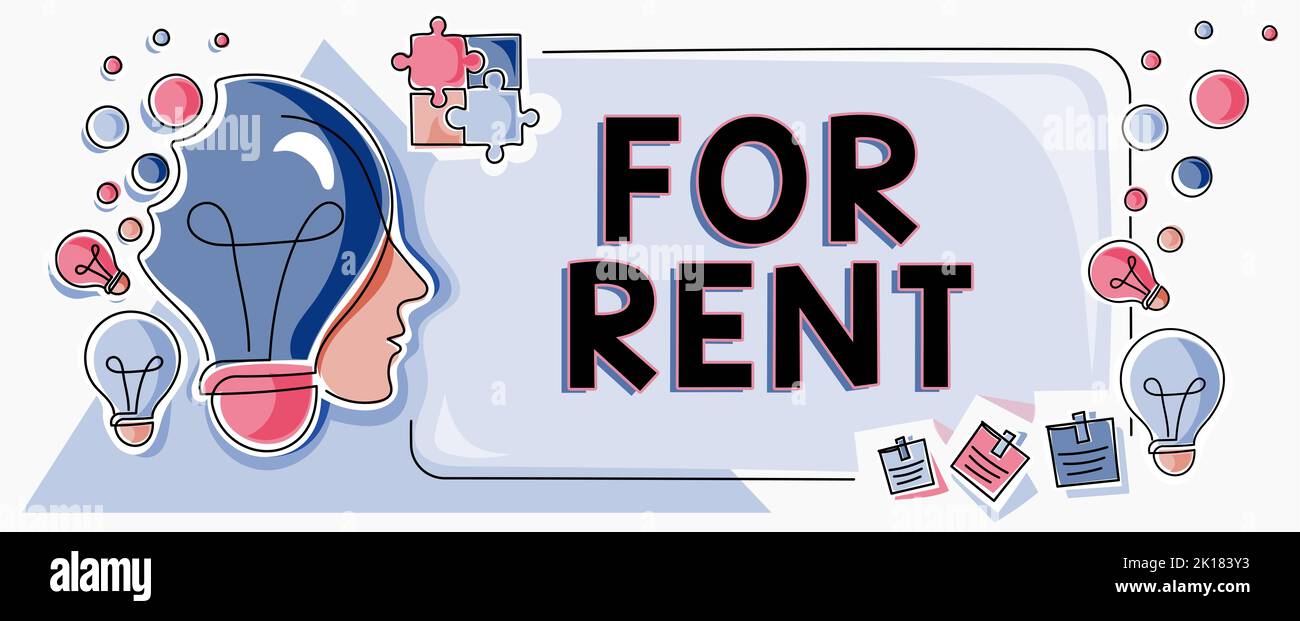 Text caption presenting For Rent. Word for when you make property ...