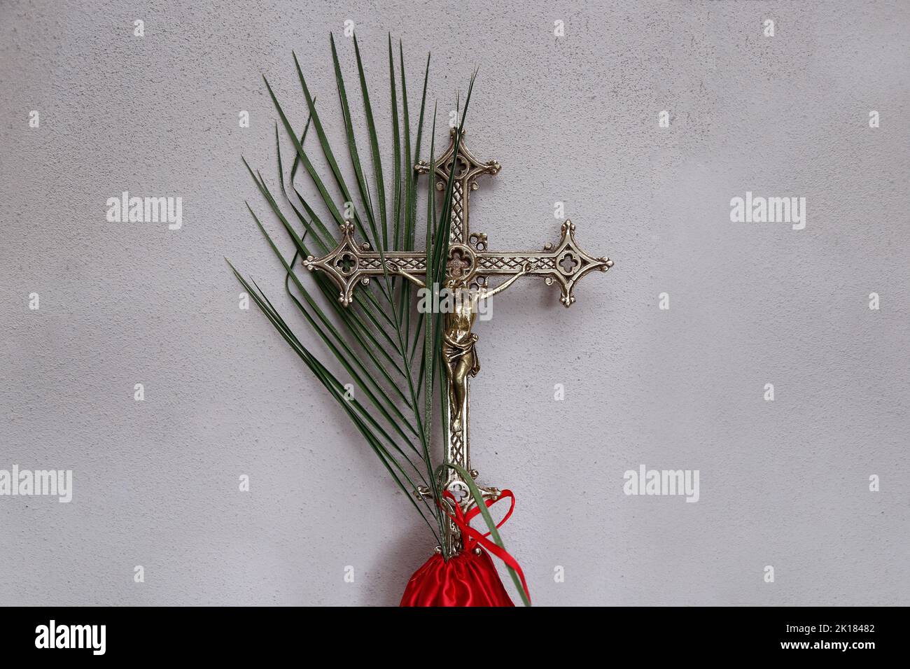 Holy Week. Processional cross and branches. Traditional Catholic ...