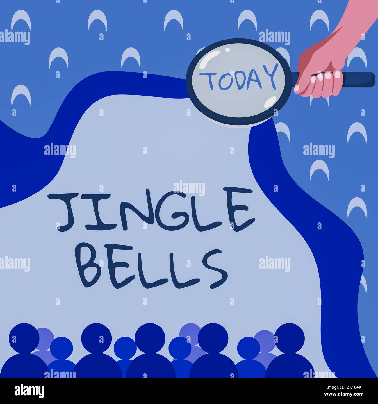 Hand writing sign Jingle Bells. Business idea Most famous traditional ...