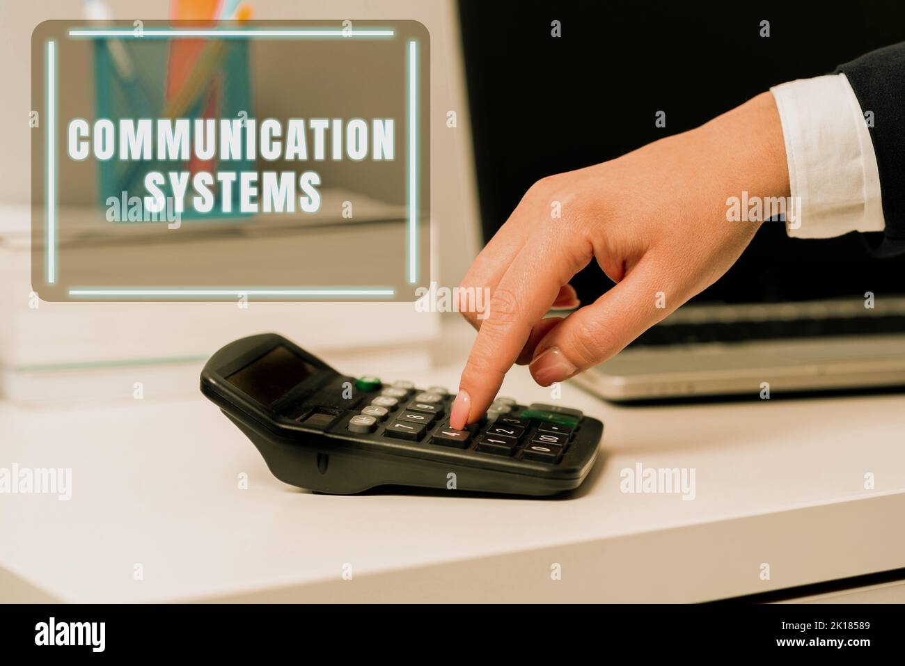 Hand writing sign Communication Systems. Business idea Flow of ...