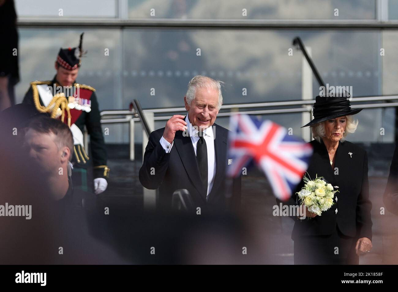 Cardiff, UK. 16th Sep, 2022. King Charles 111 and Queen consort Camilla ...