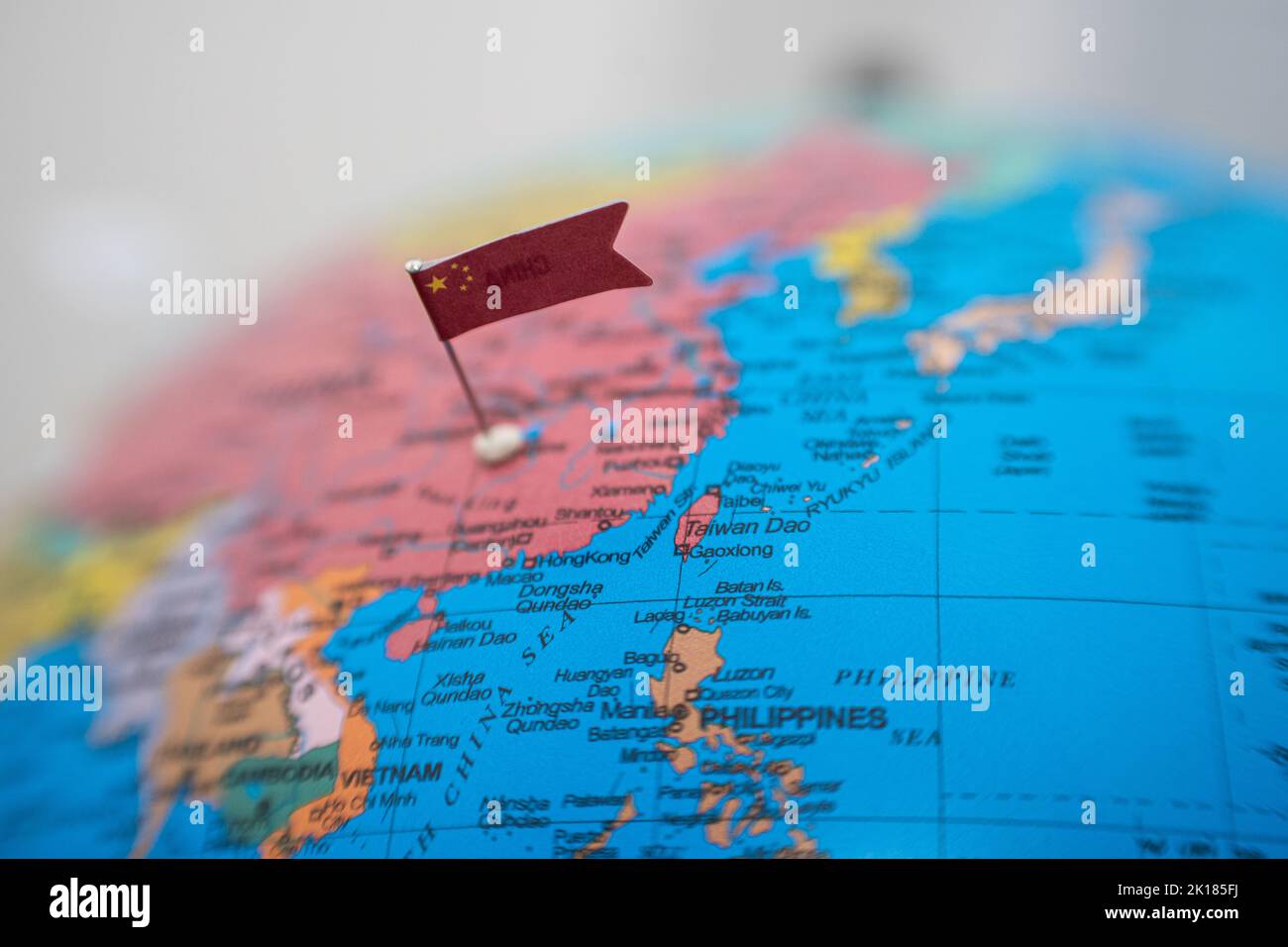 Taiwan island on geopolitical map. Taiwan, officially the Republic of ...