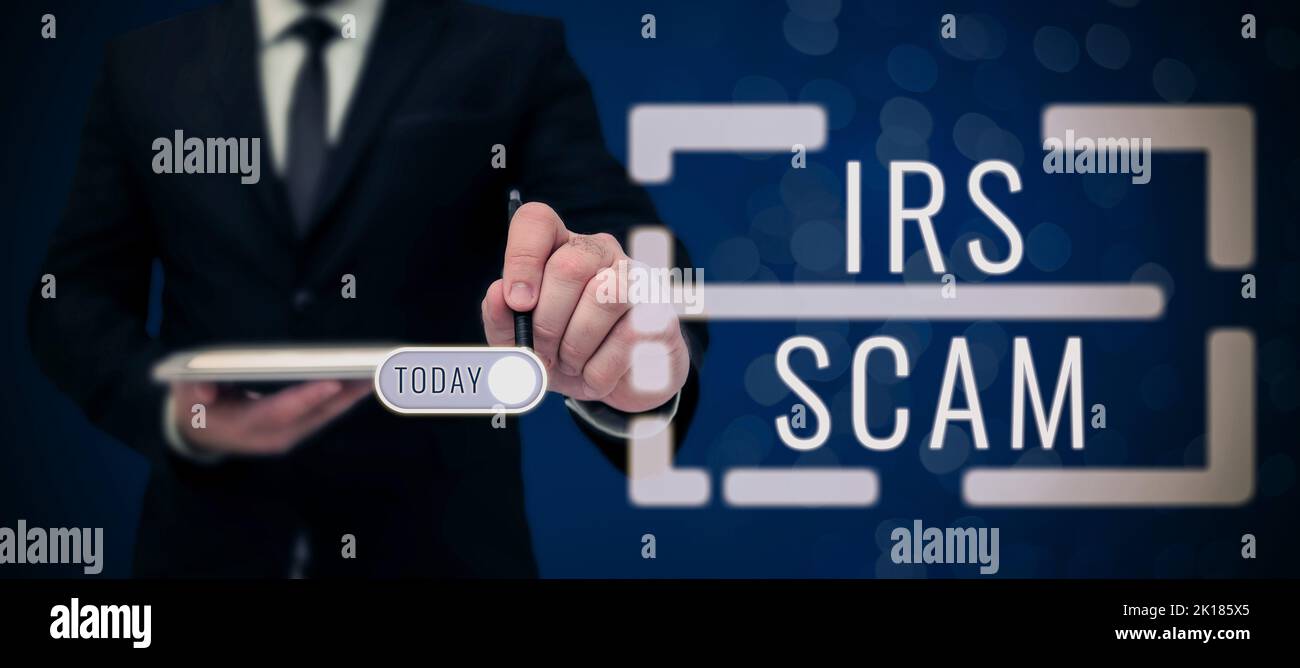 Inspiration showing sign Irs Scam. Word Written on targeted taxpayers ...