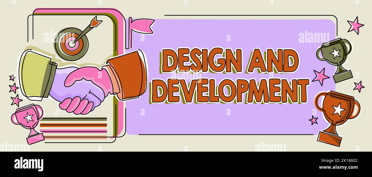 Handwriting text Design And Development. Internet Concept Defining the ...