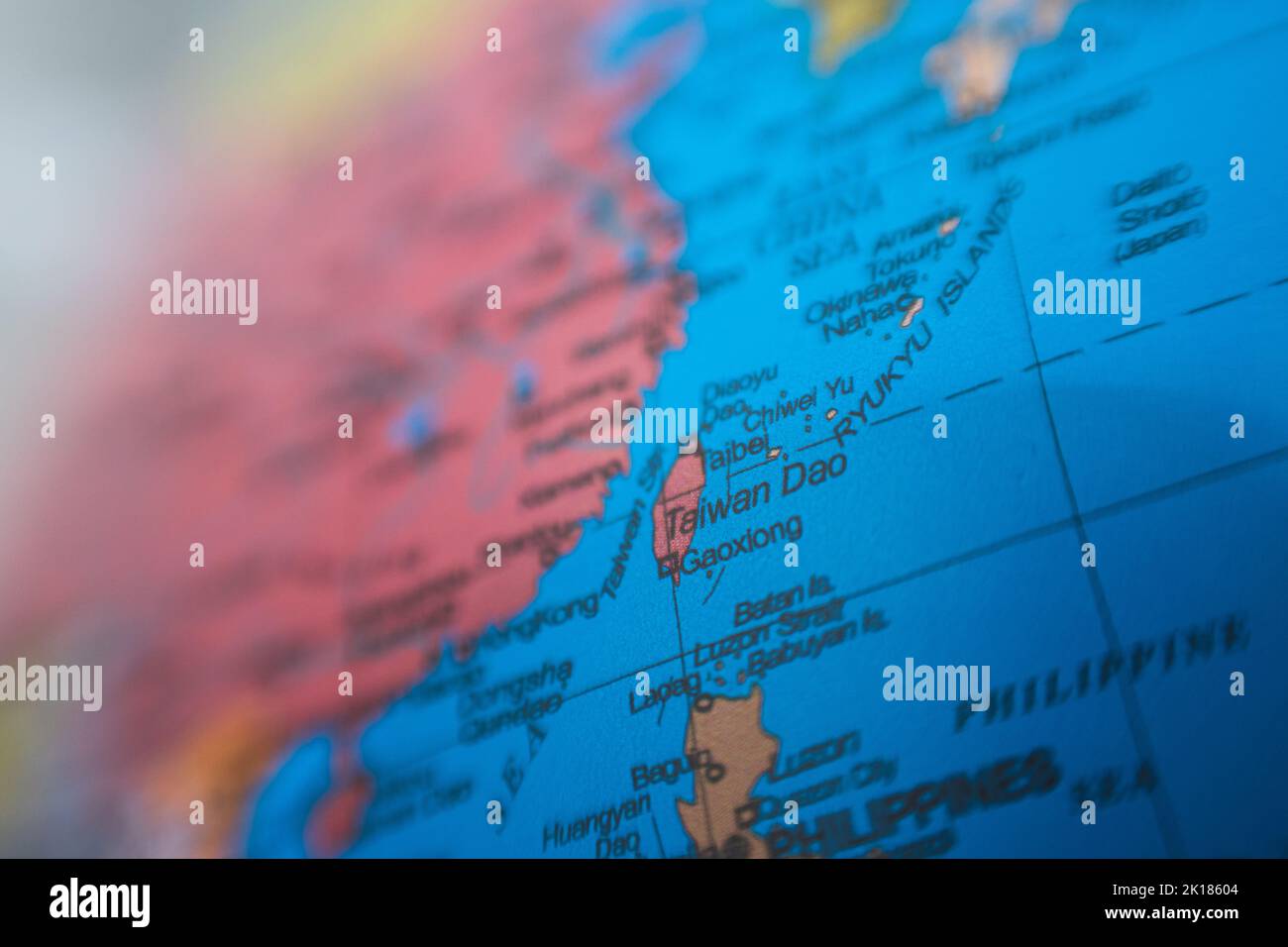 Taiwan island on geopolitical map. Taiwan, officially the Republic of ...