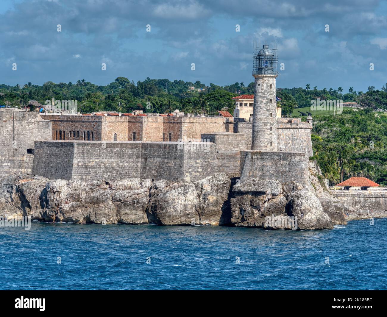 ancient architecture of the seaside fortress of the city of havana in ...