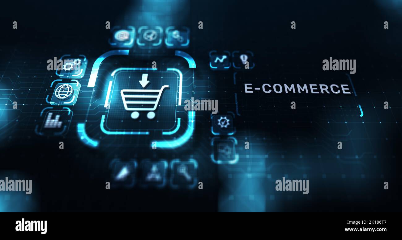 E-commerce business online digital internet shopping concept on virtual ...