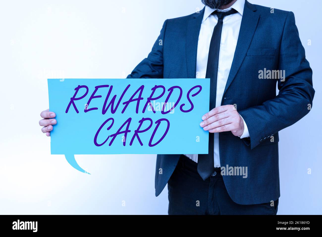 Hand writing sign Rewards Card. Word Written on Help earn cash points ...
