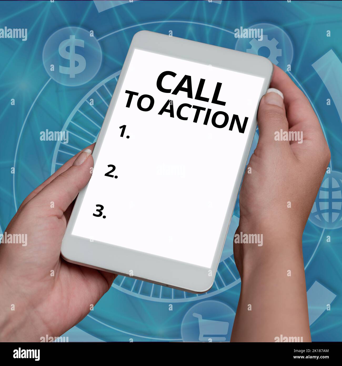 Text showing inspiration Call To Action. Business idea Encourage ...