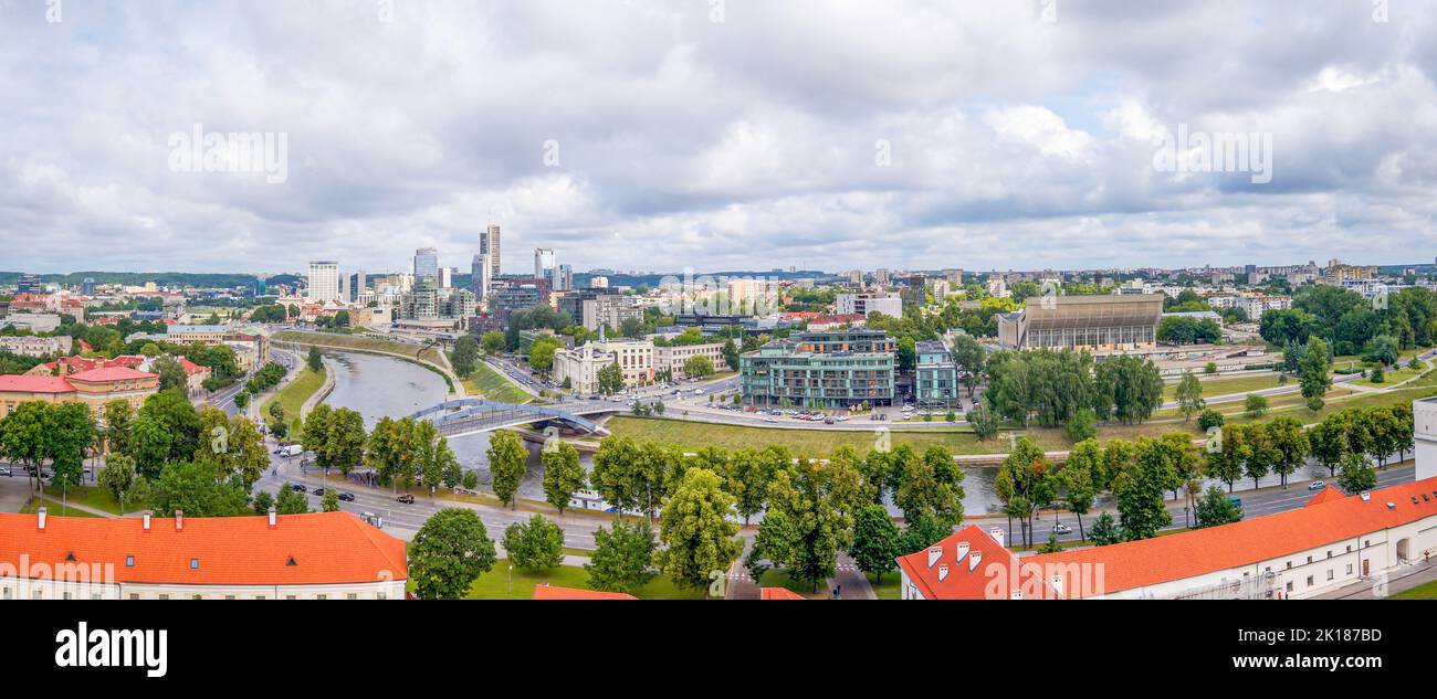 Panorama View of modern part of Vilnius, capital of Lithuania Stock ...