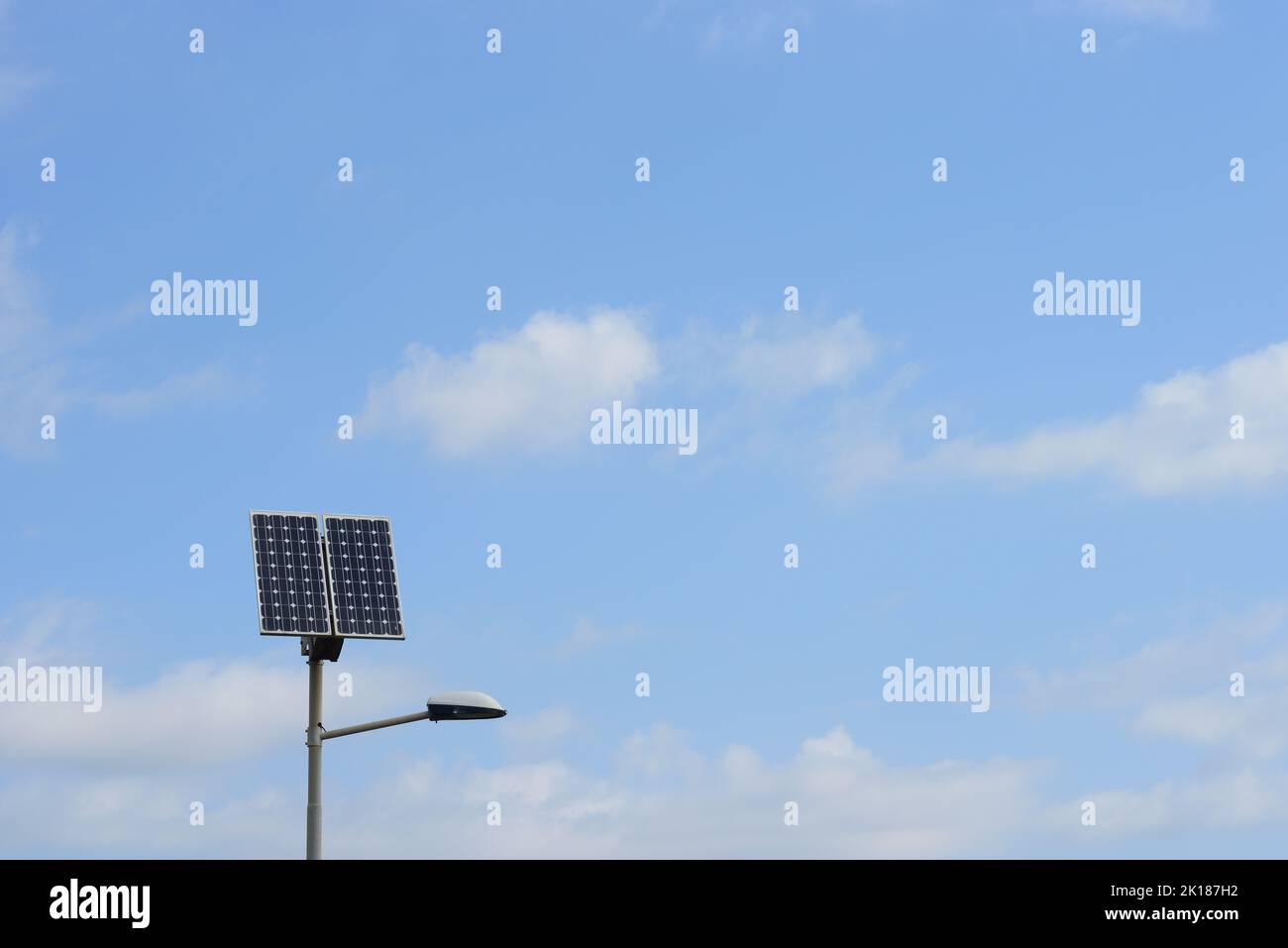 Solar cell panel, photo-voltaic module for street lighting Stock Photo ...