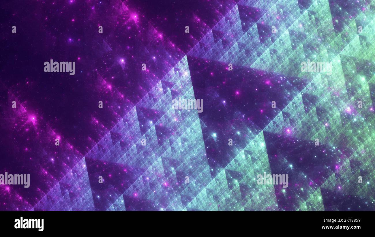 Sierpinski Triangle Fractal Explosion In Space Mathematics Self