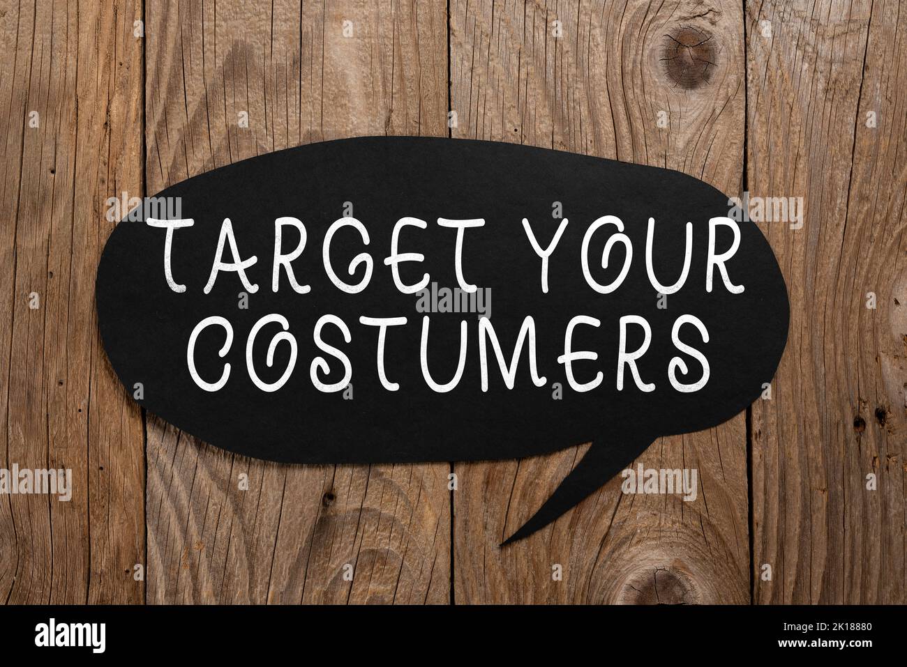 Text caption presenting Target Your Costumers. Business overview ...