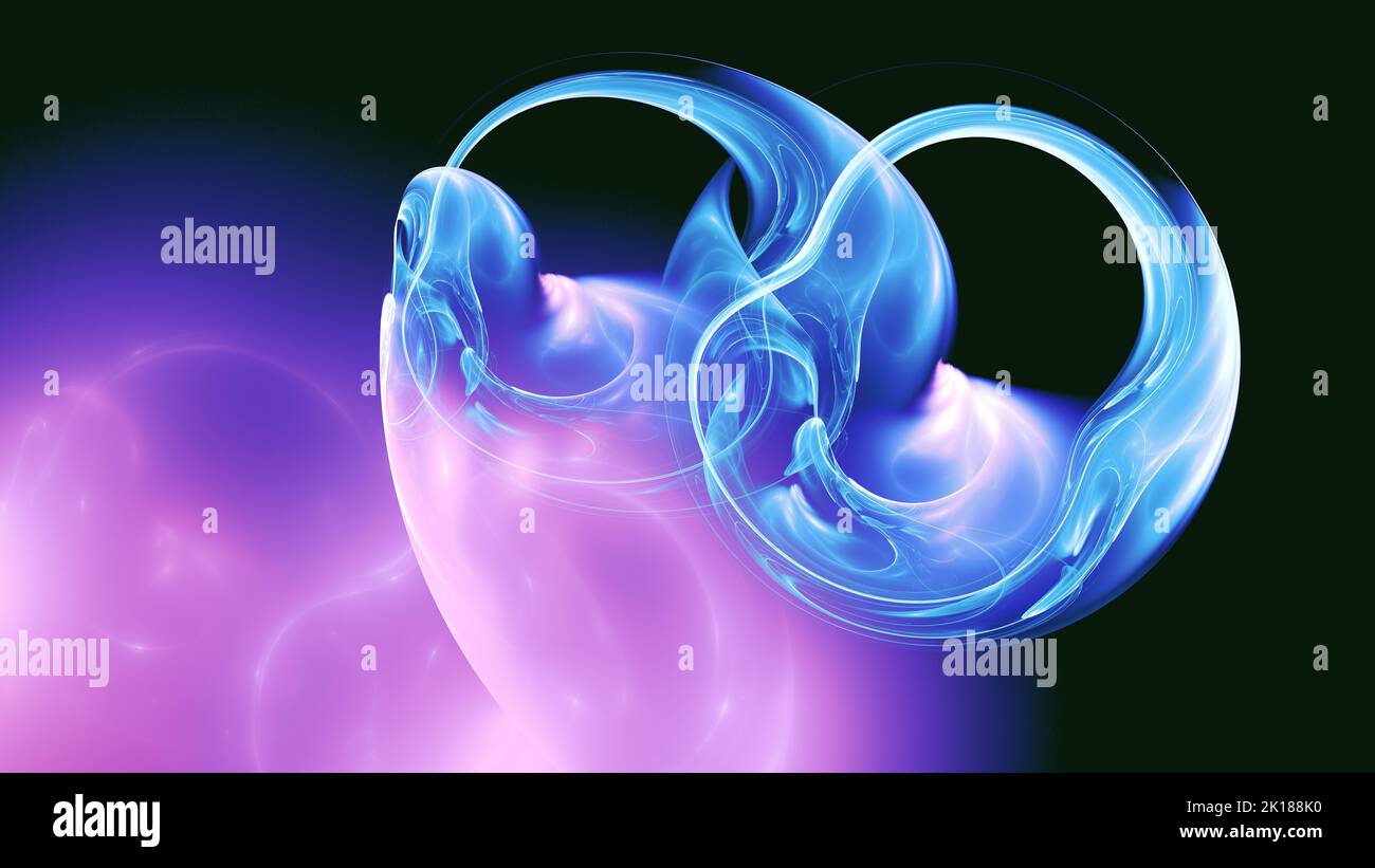 Abstract cyberpunk futuristic plasma orb fractal background in ...