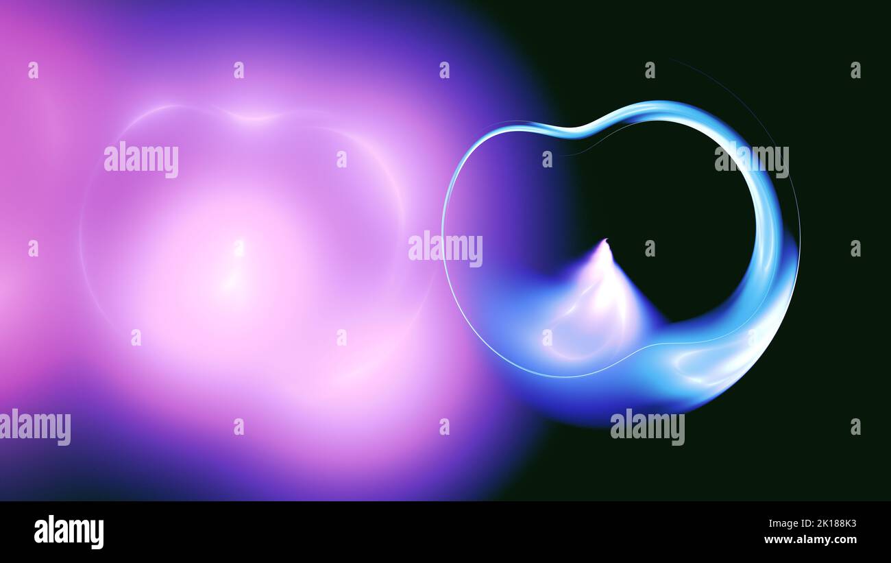 Abstract cyberpunk futuristic plasma orb fractal background in ...