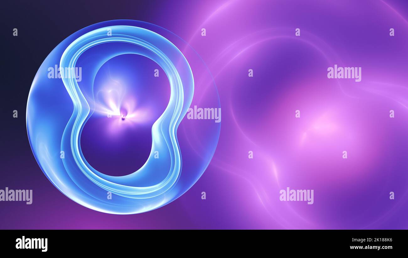 Abstract cyberpunk futuristic plasma orb fractal background in ...