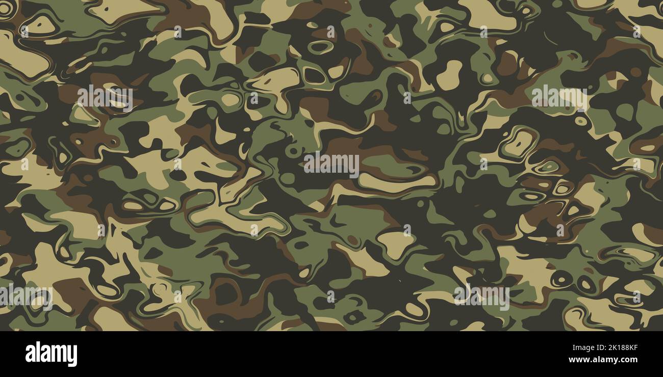 Seamless cartoon swirl military or hunting camouflage pattern in army ...