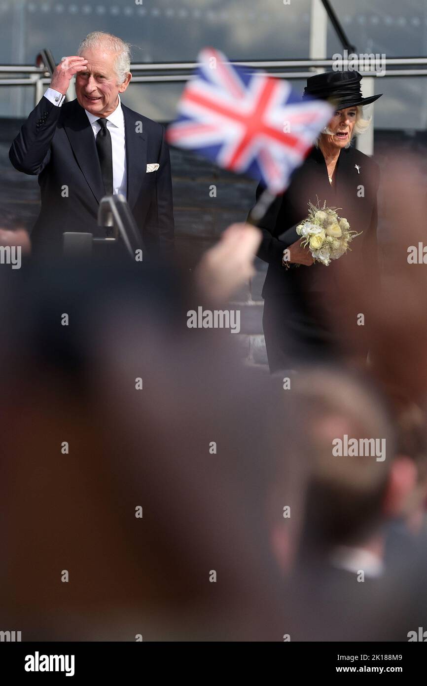 Cardiff, UK. 16th Sep, 2022. King Charles 111 & the Queen consort ...