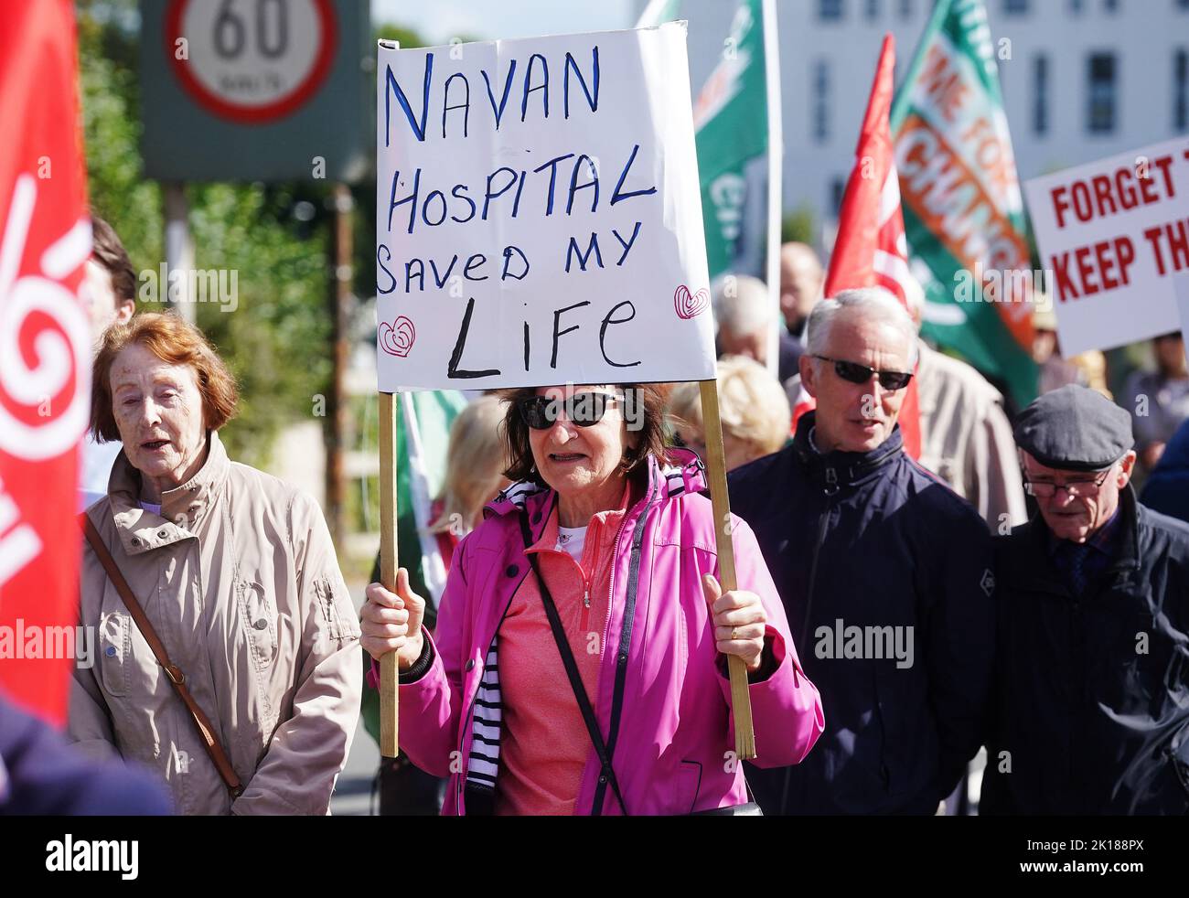 People march from Kells Primary Care Centre in Co Meath to protest ...