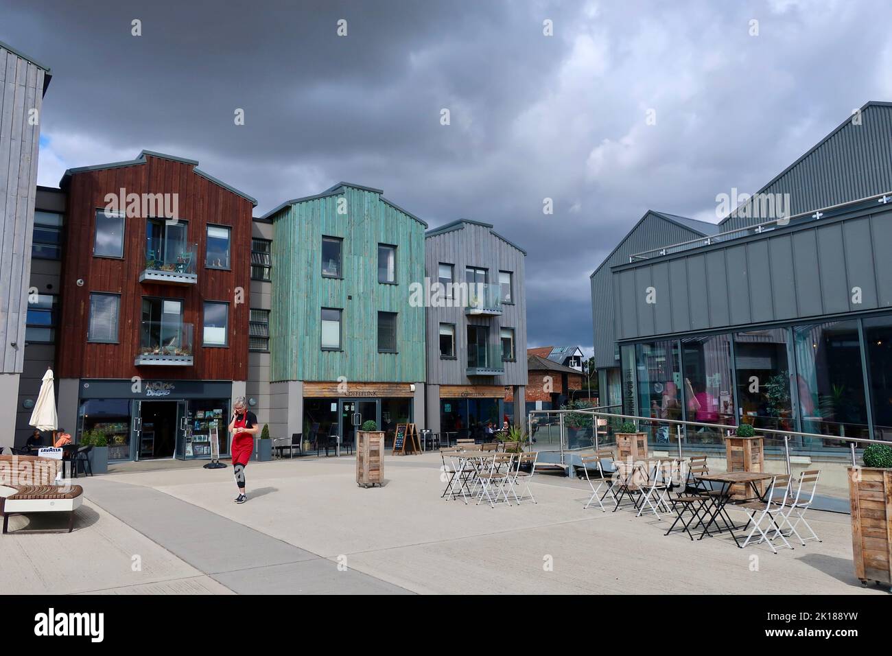 Woodbridge, Suffolk, UK - 16 September 2022 : Whisstocks Square shops ...