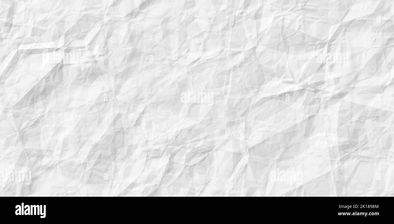 Seamless white crumpled paper background texture pattern. Tileable ...