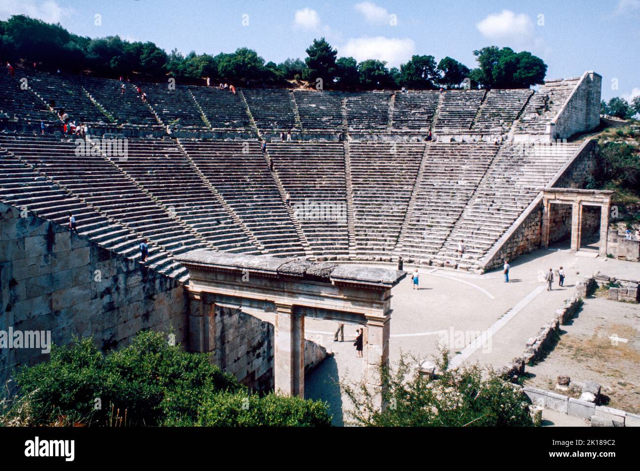 Theatre at Epidaurus - a small city (polis) in ancient Greece, on the ...