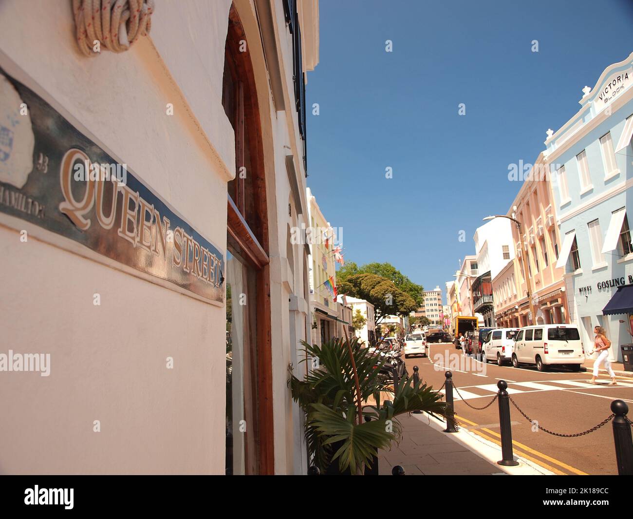 Hamilton, Bermuda, and downtown scenes of a vibrant capital city. Front ...