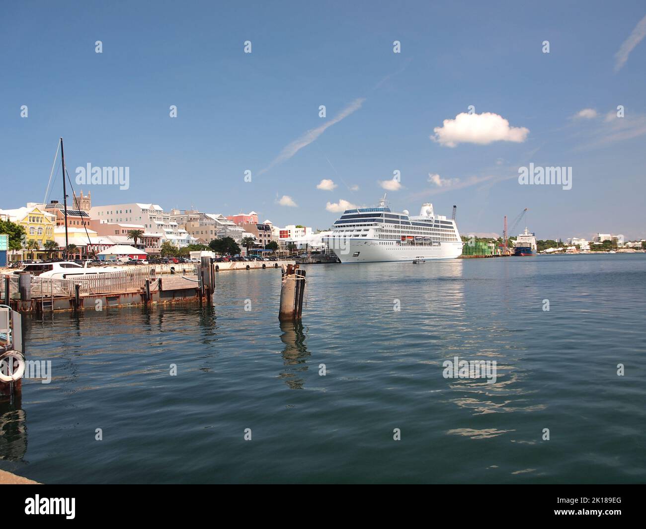 Hamilton, Bermuda, and downtown scenes of a vibrant capital city. Front ...