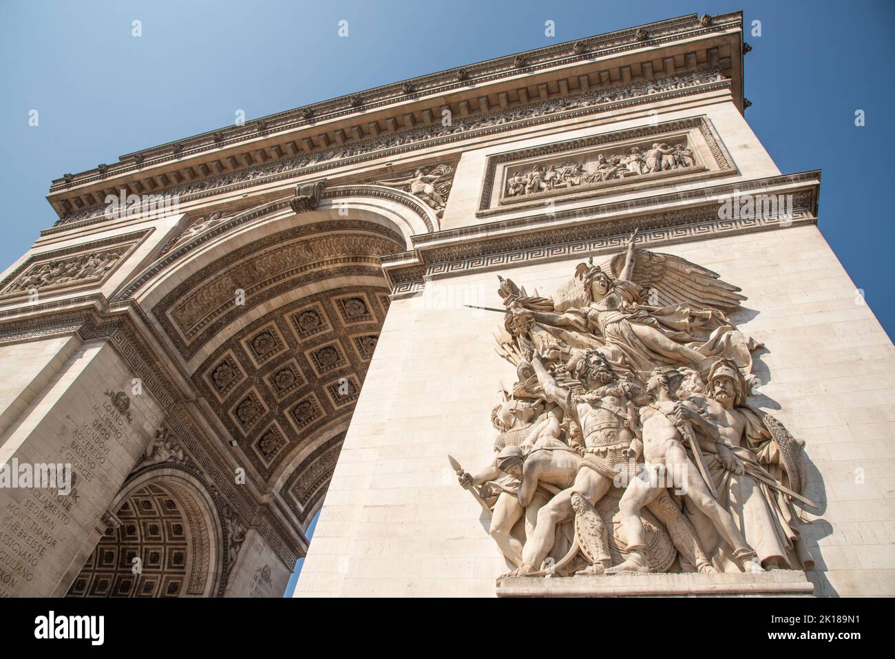 Paris, france. August 2022. The Arc de Triomph on the Place d'Etoile in ...