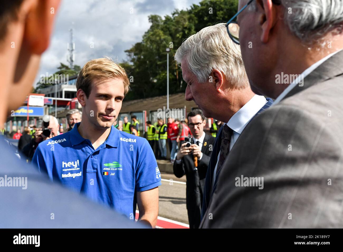 King Philippe - Filip of Belgium and a driver of team Agoria pictured ...