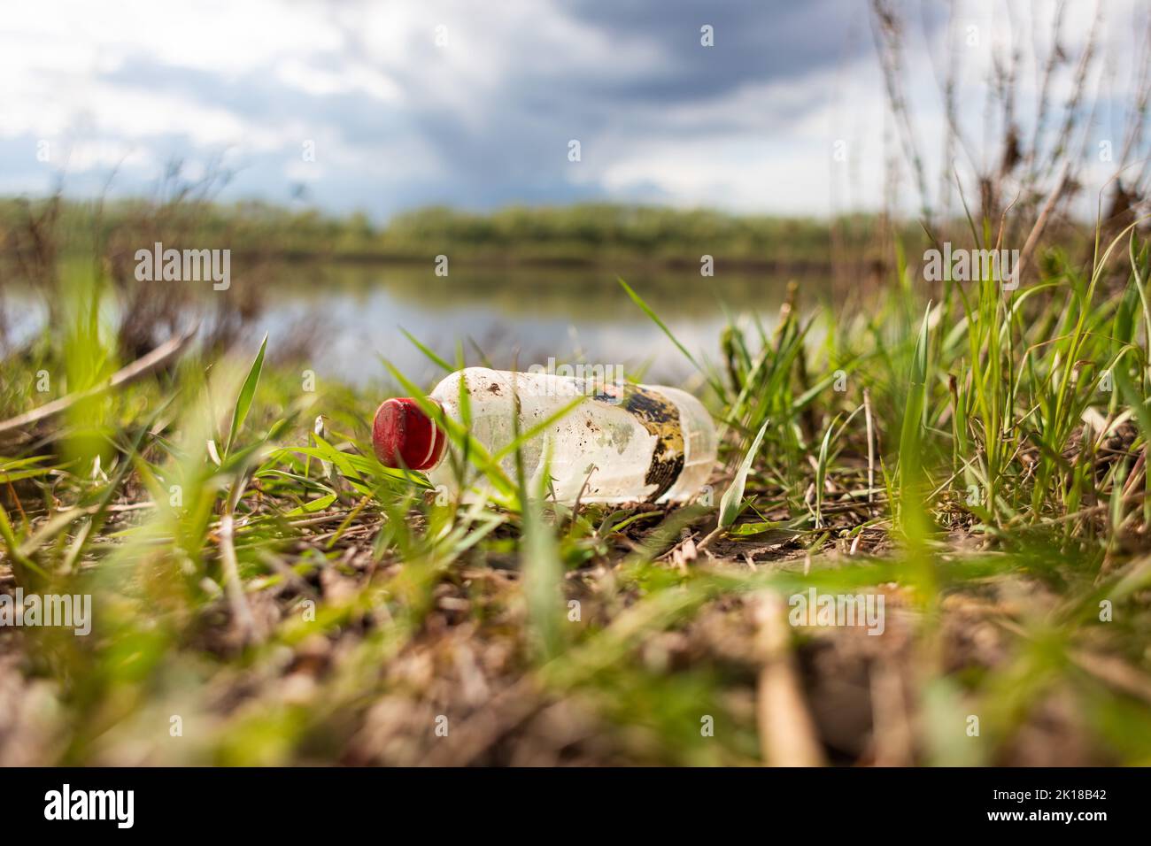 Abandoned garbage waste on nature. Environmental damage caused by human ...