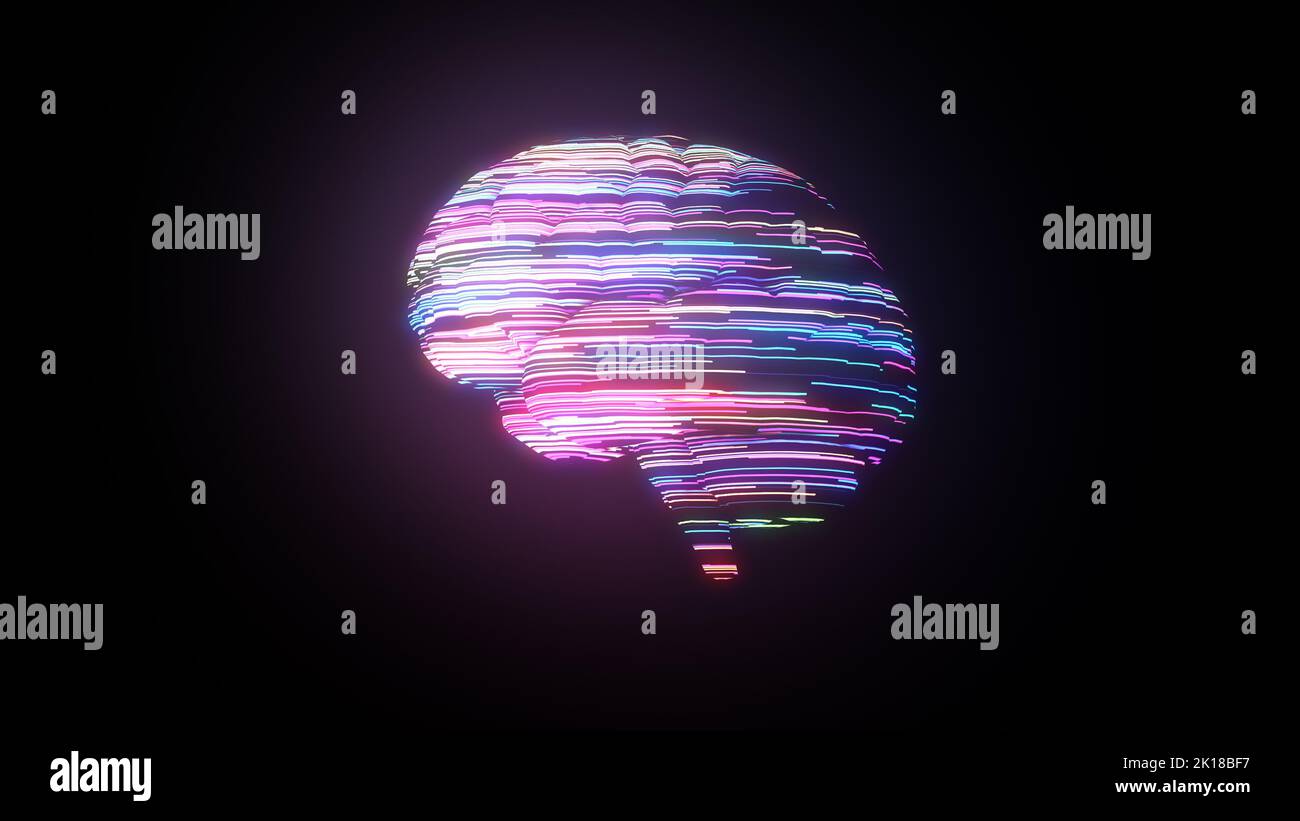 3d render human brain dynamic hi-res stock photography and images - Alamy
