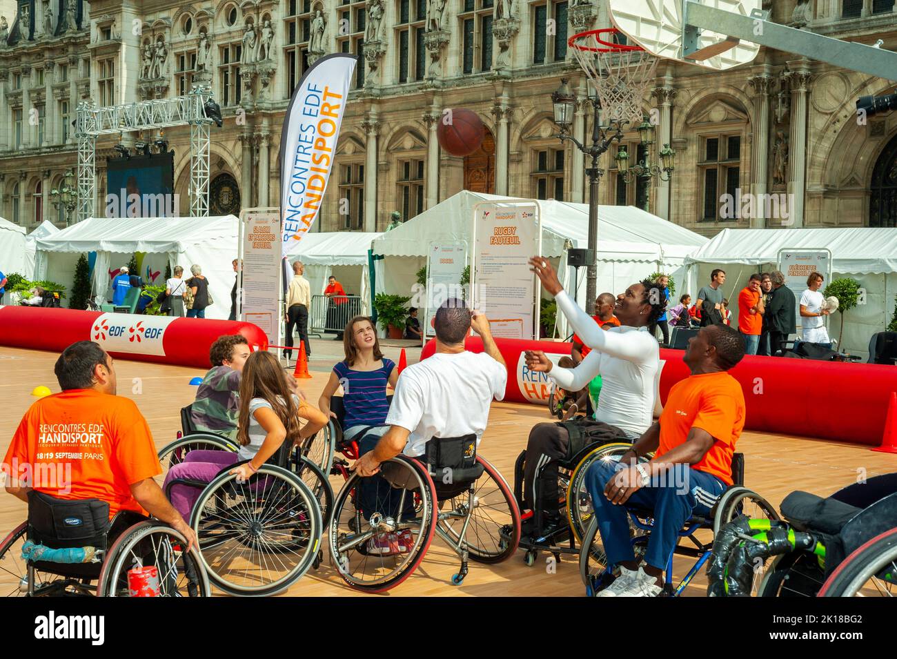 Paris, FRANCE - French Handicapped Athletes Teaching Children in ...