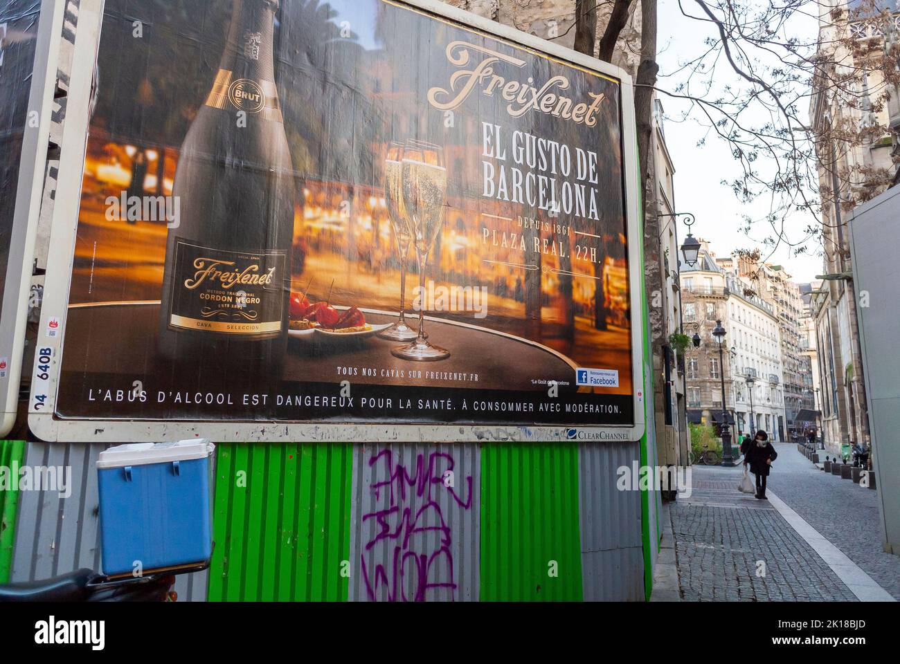 Paris, France, Detail, Public Billboards, Advertising on Street ...