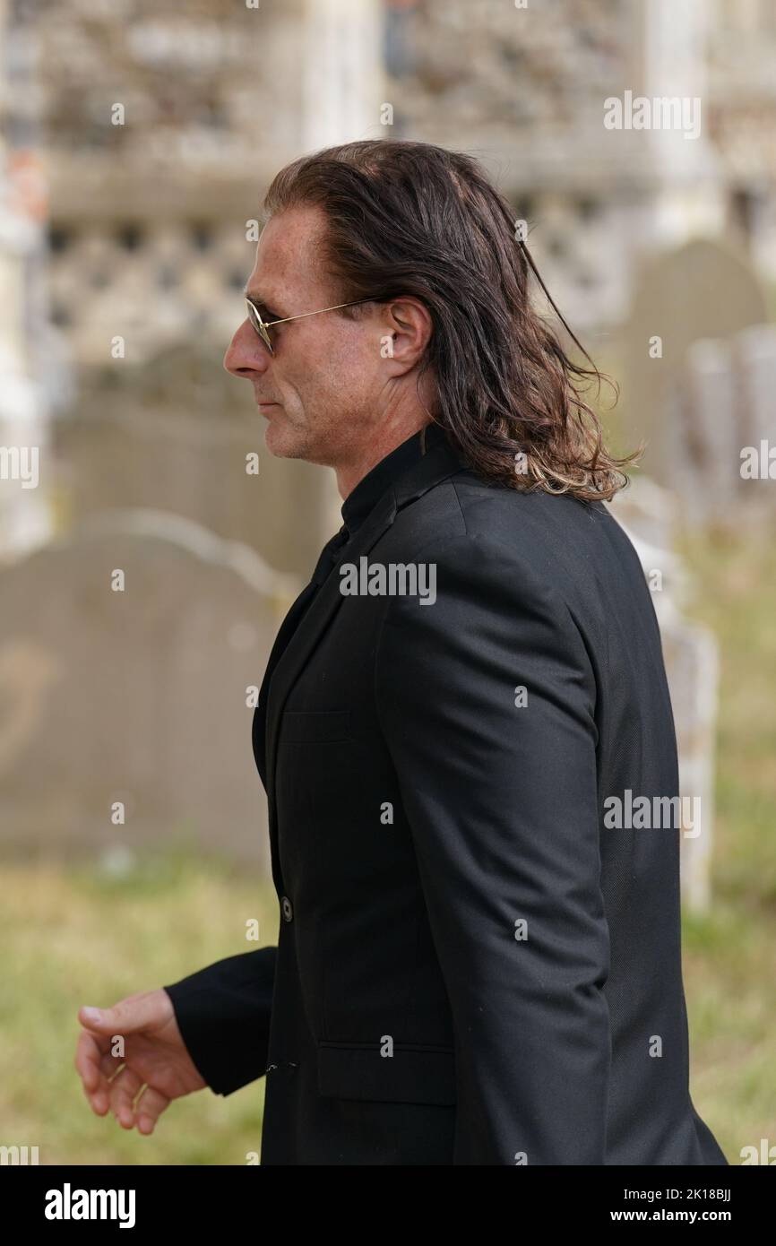 Wycombe Wanderers manager Gareth Ainsworth arrives for the funeral of ...