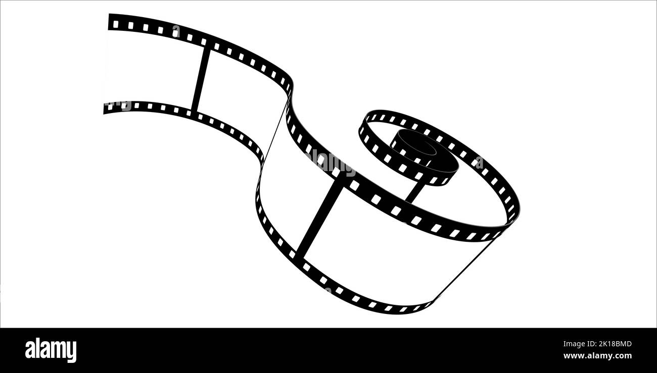 Film roll - Photo cinema video theme - Design element isolated on a ...