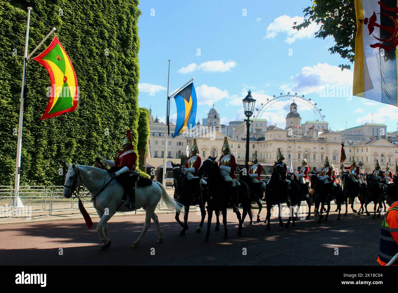 household cavalry near horseguards parade; scenes from central london ...