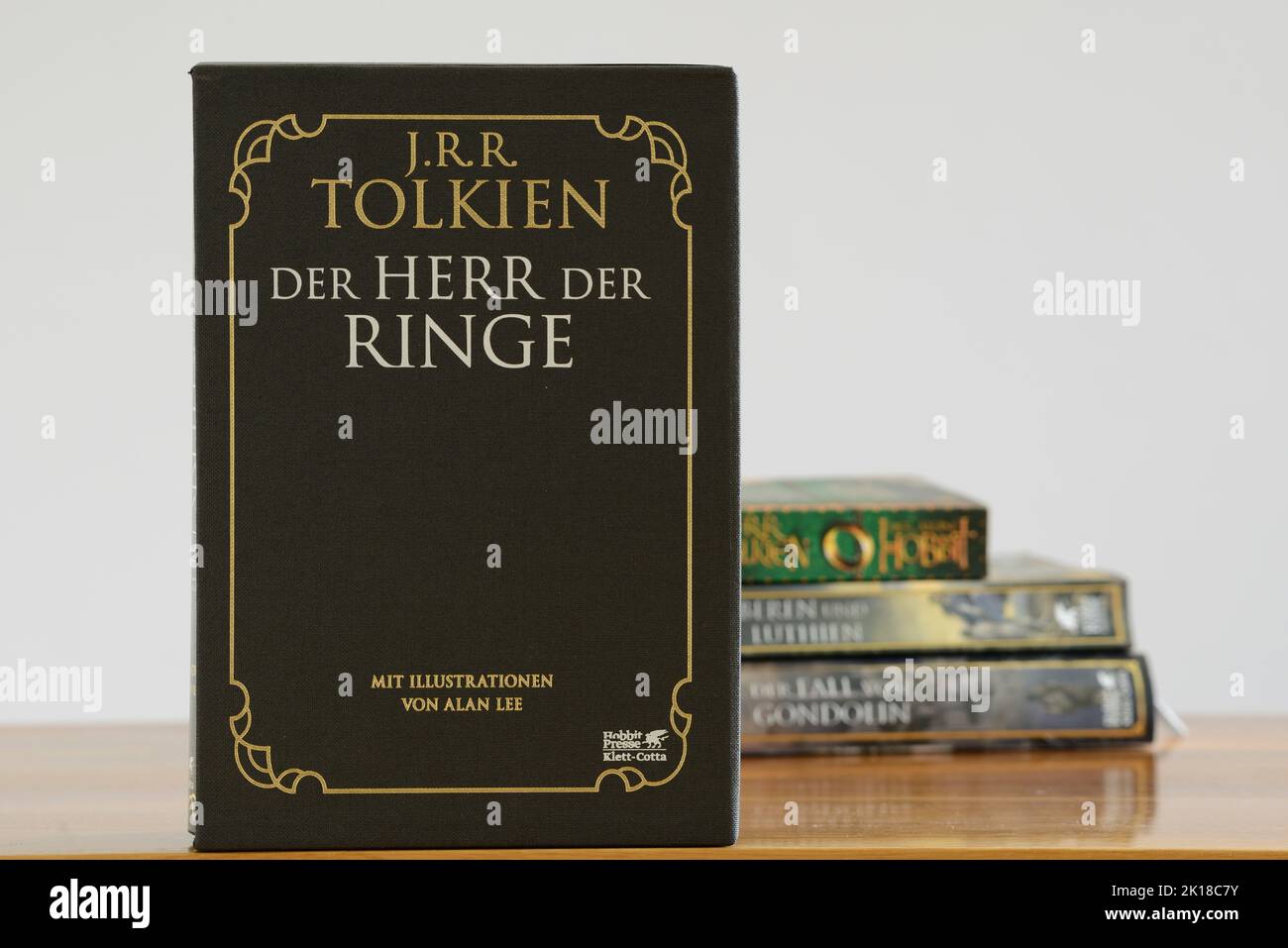 The book Lord of the Rings by J.R.R. Tolkien Stock Photo - Alamy
