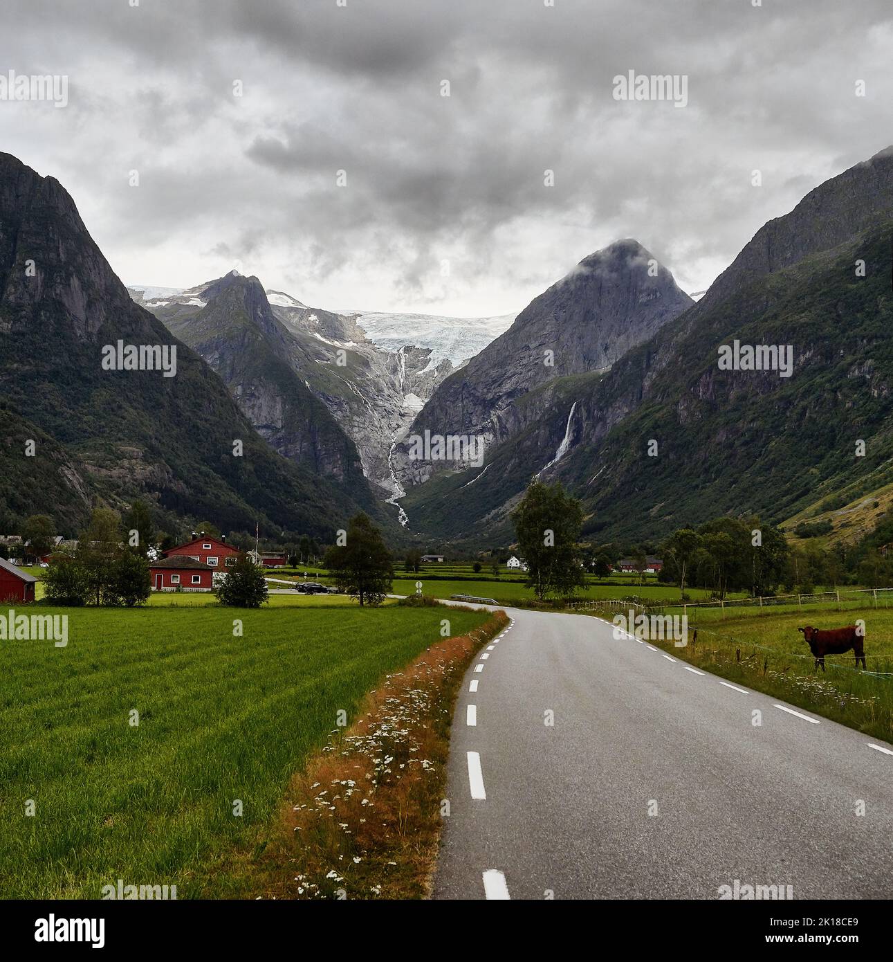 Briksdalen and Olden, Stryn, Vestland, Norway Stock Photo - Alamy