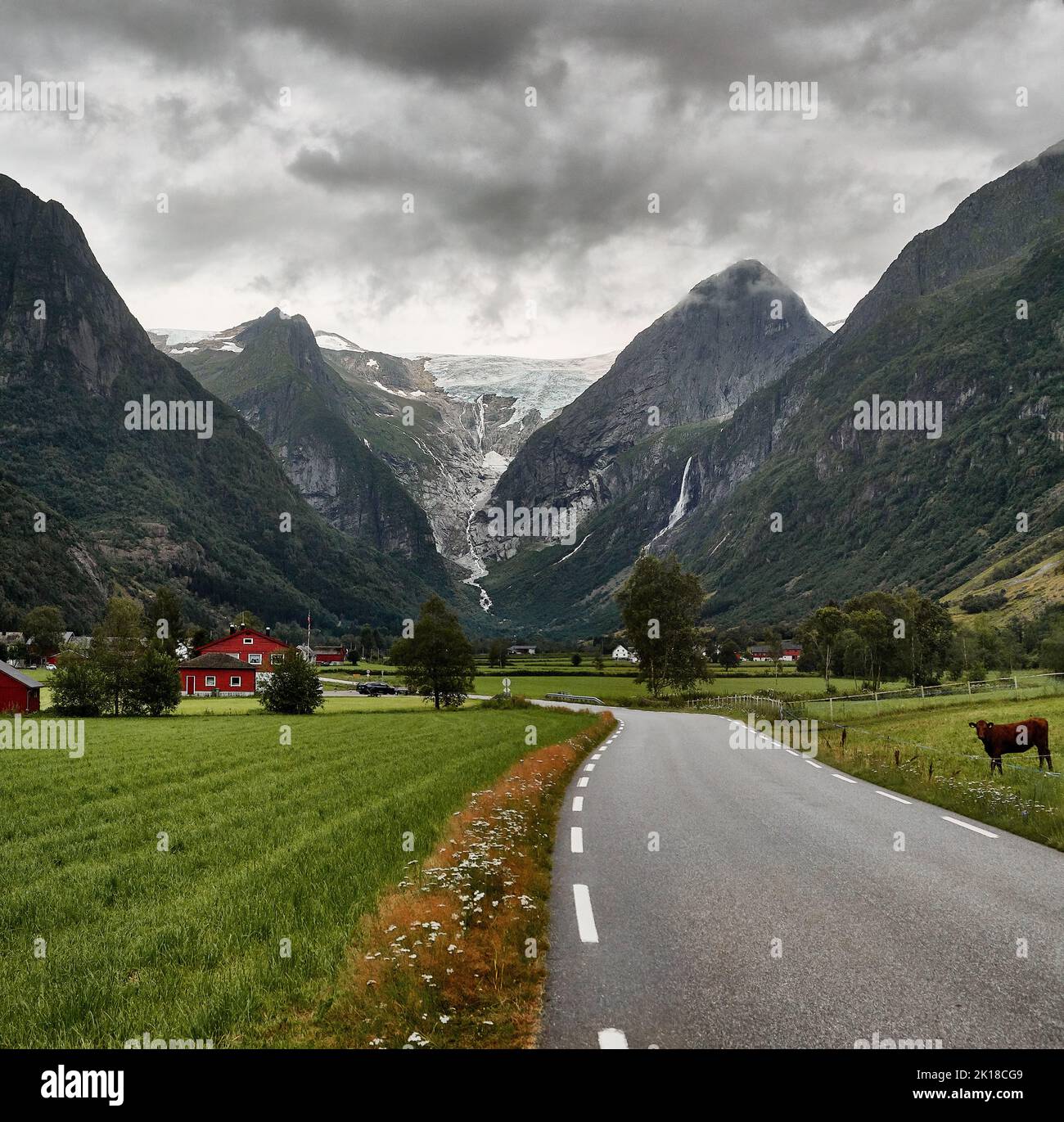 Briksdalen and Olden, Stryn, Vestland, Norway Stock Photo - Alamy