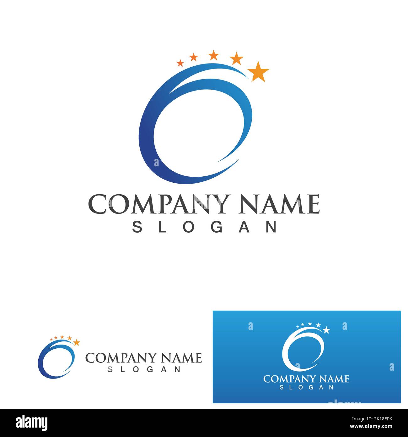 C Circle swoosh ring logo Template vector icon design Stock Vector ...